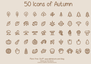 50 icones sur le thème de l’automne – Cyrille Largillier